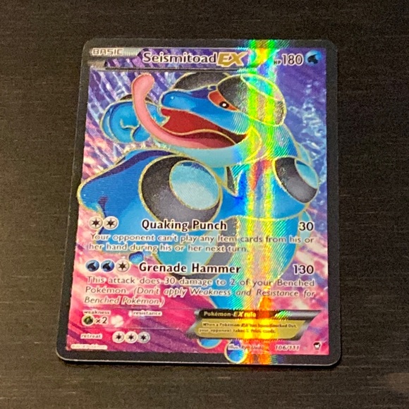 Pokemon | Toys | Seismitoad Ex Pokmon Card It Is In Great Condition ...